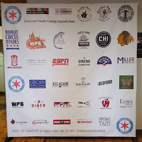 Step & Repeat Display - Chicago Signs and Screen Printing