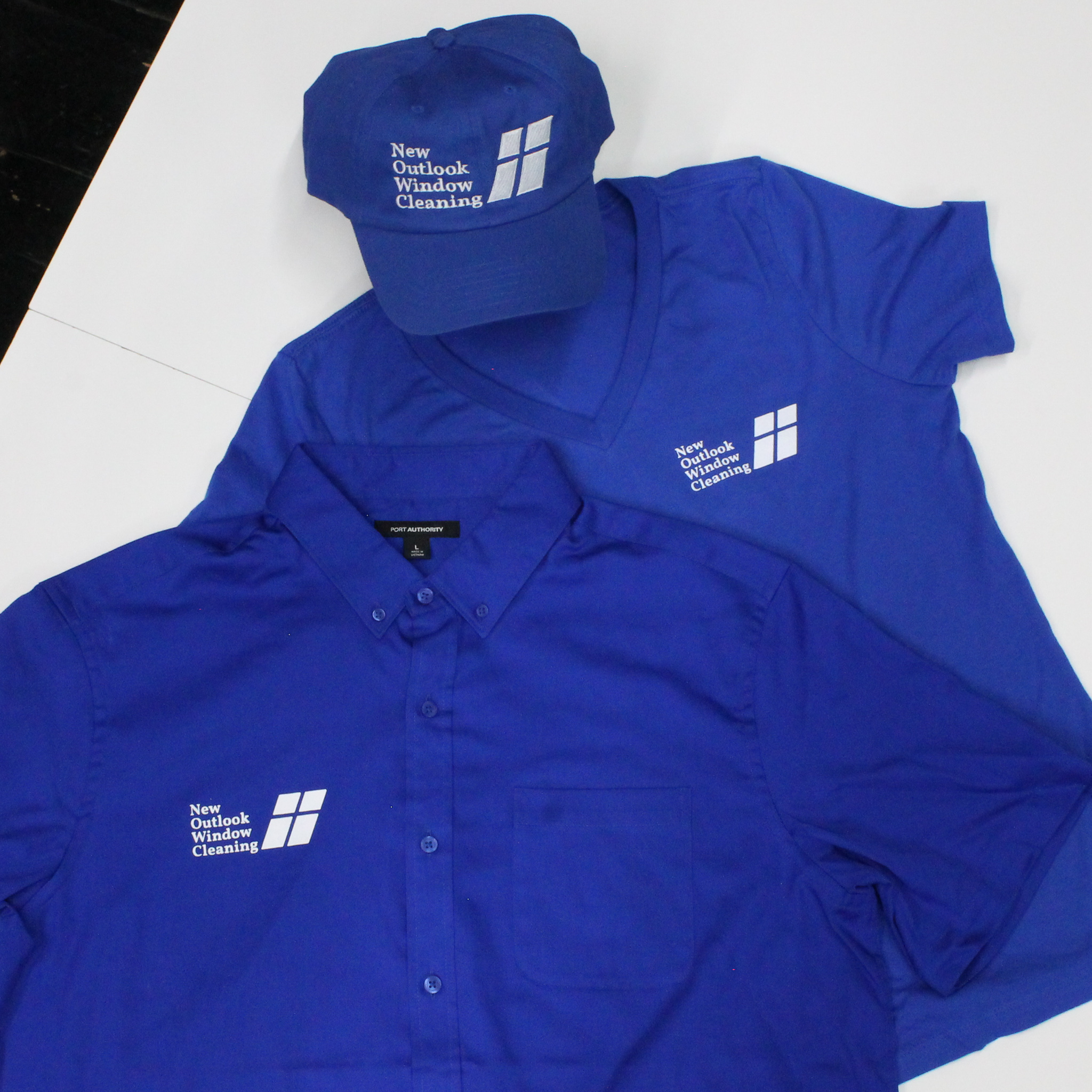 Custom Uniforms | New Outlook Window Cleaning | Chicago Signs